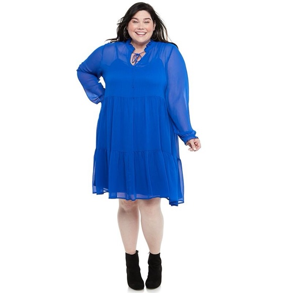 EVRI | Dresses | Plus Size Evri Tiered Chiffon Dress | Poshmark